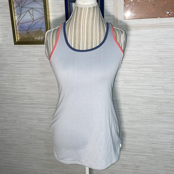Lija | Tops | Lija White Mesh Tank With Gathered Back | Poshmark